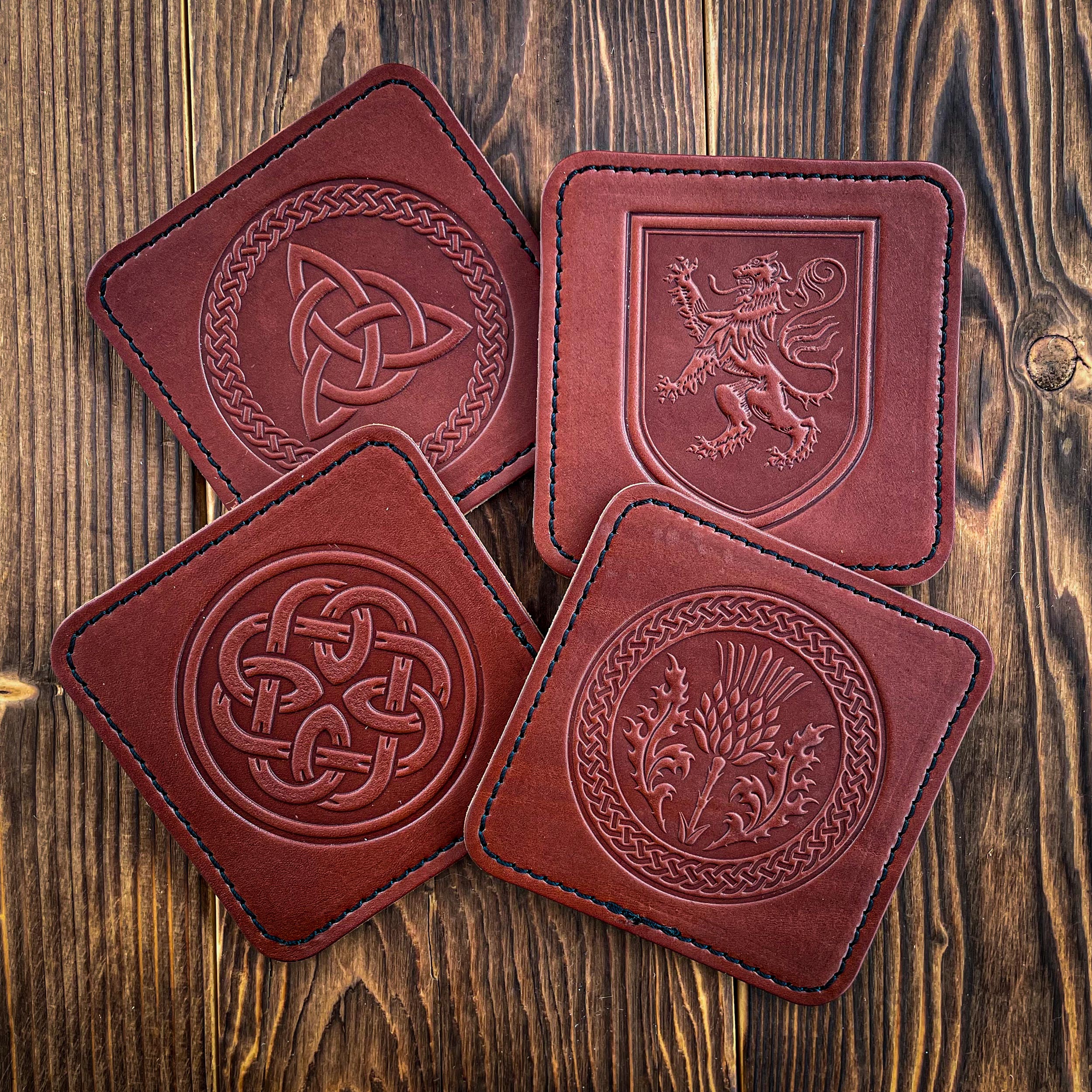 Leather Coasters (Set of 4) – Blackthorn Leather