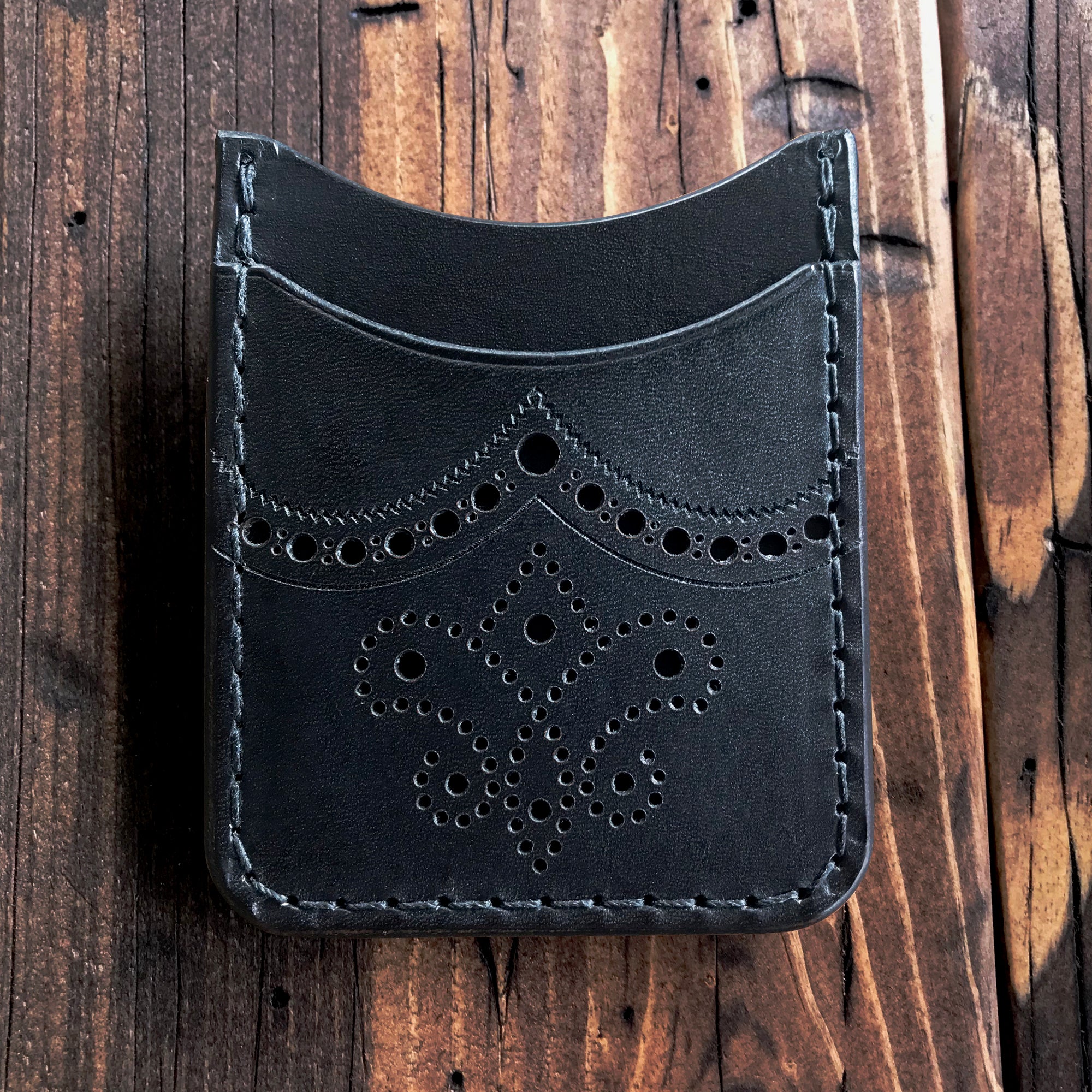 THE BROGUED ROVER II: Minimalist Credit Card Wallet with Money Clip ...